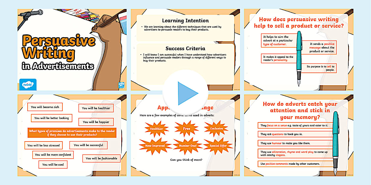 Persuasive Writing in Advertisements PowerPoint - australia