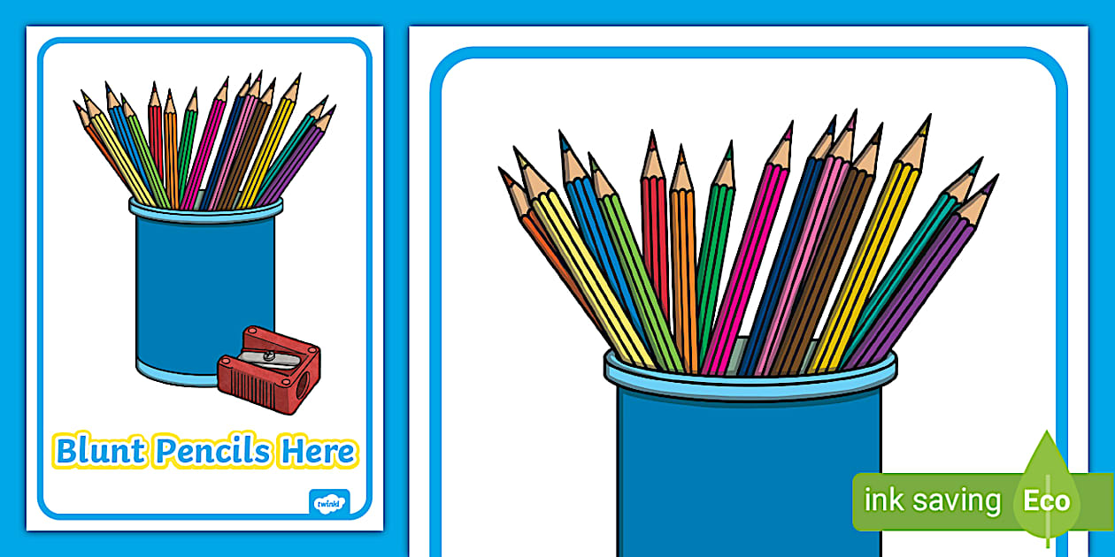 Blunt Pencils Here Poster (teacher made) - Twinkl