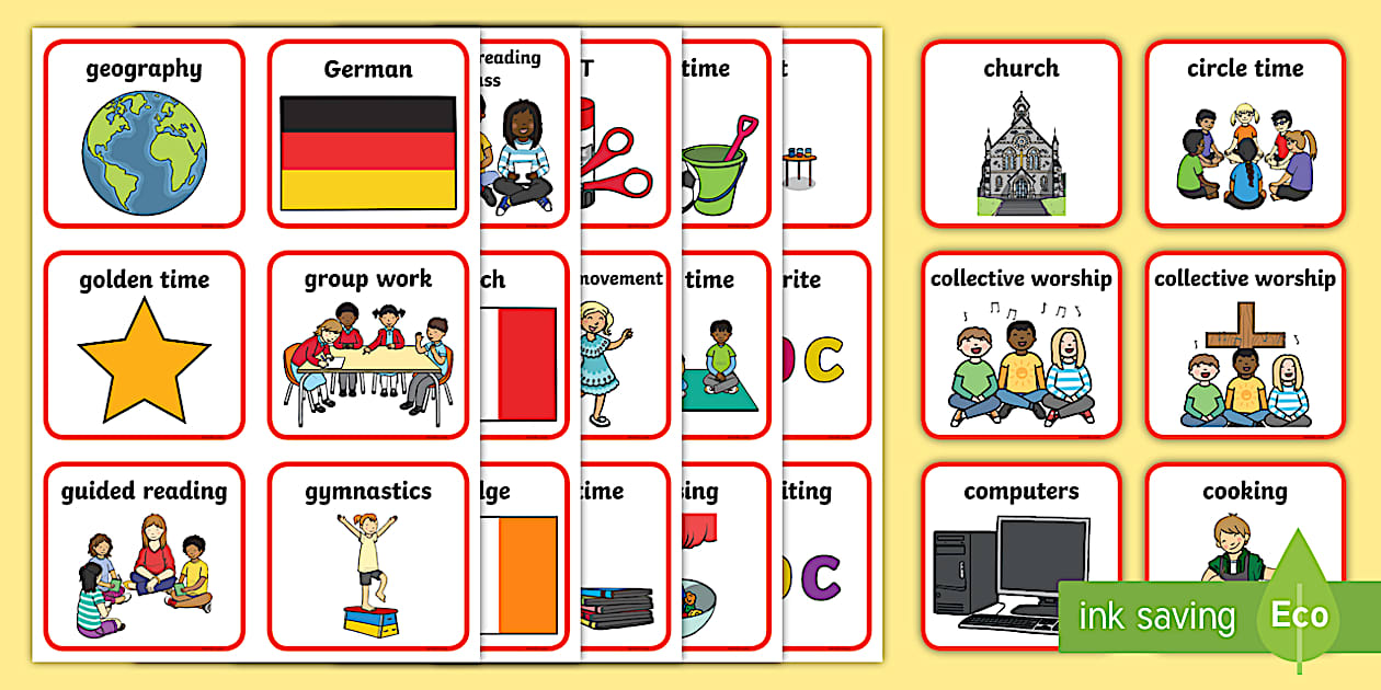 Editable SEN Visual Timetable for School Individual - Twinkl