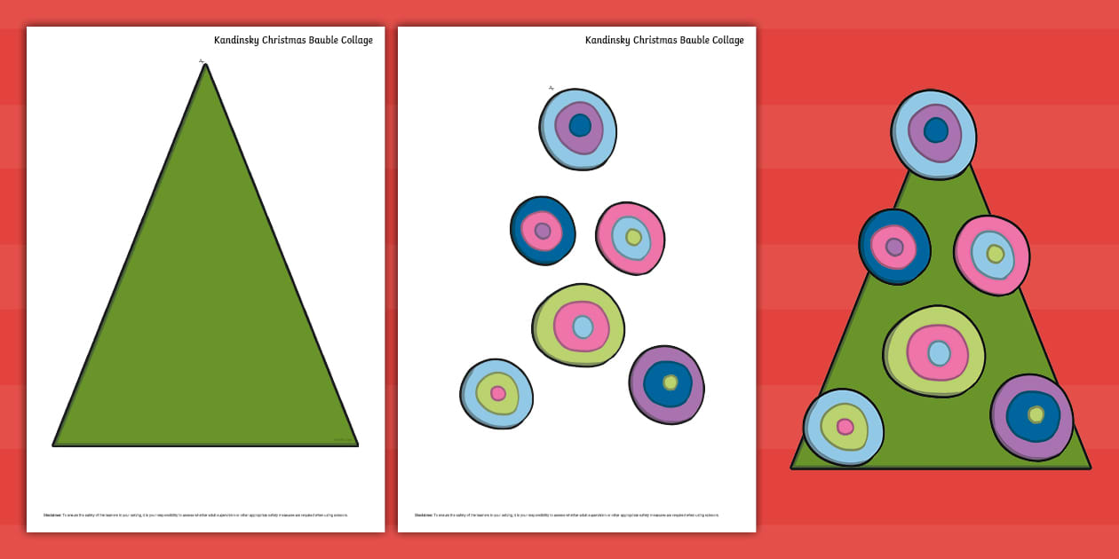 Kandinsky Christmas Bauble Collage