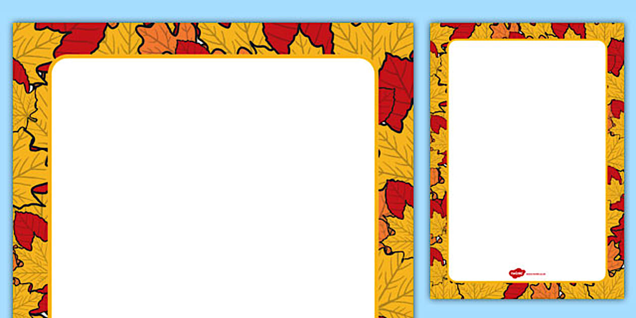 Autumn Themed Editable Display Poster (teacher made)