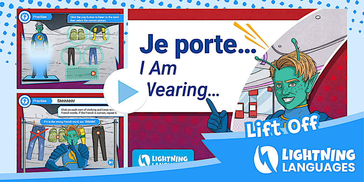 👉 Lightning Languages | French | Clothes PowerPoint 2
