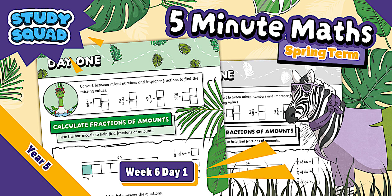 👉 Study Squad 5 Minute Maths - Year 5 Spring - Week 6 Day 1