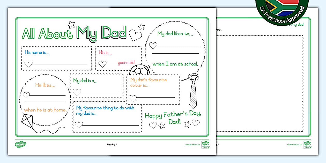 Preschool: Father's Day - All About Dad (teacher made)