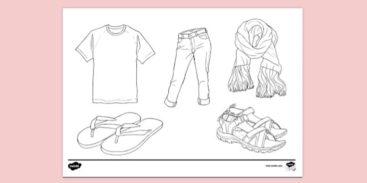 Fashion Clothes Colouring Page | Colouring Sheets - Twinkl