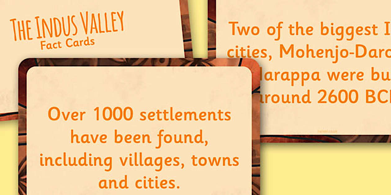 Indus Valley Display Fact Cards (teacher made) - Twinkl