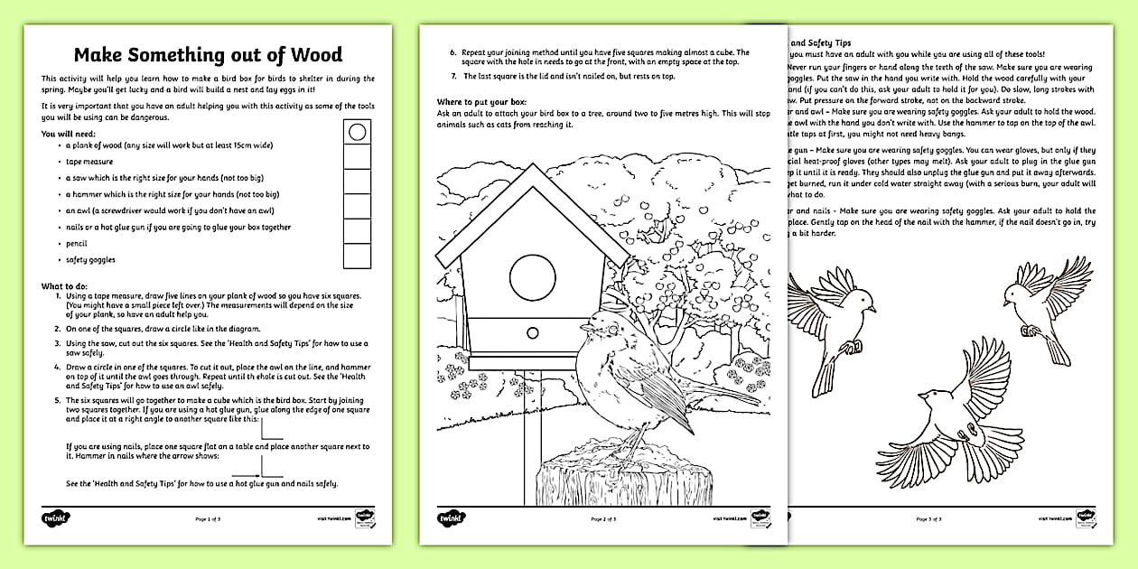 Make Something out of Wood Activity (teacher made) - Twinkl