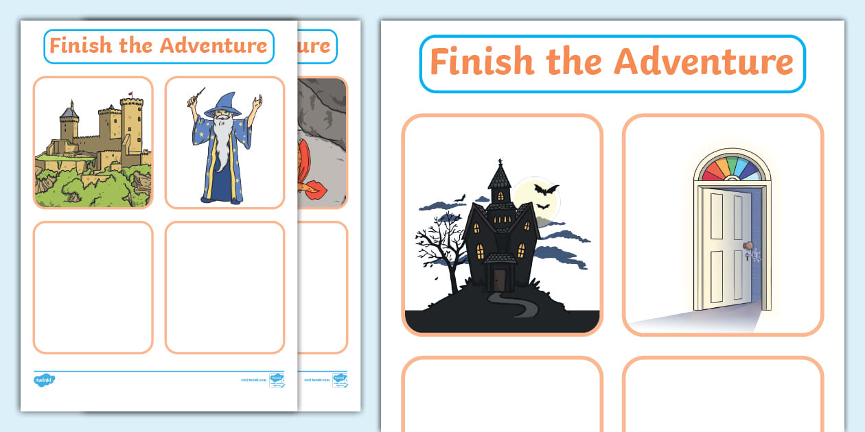 Finish the Adventure Storytelling Activity Sheets - Twinkl