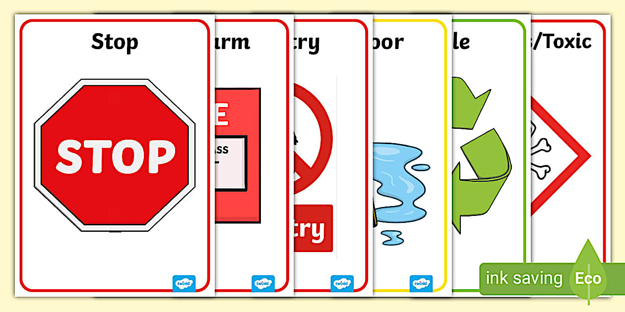 Classroom Safety Signs (teacher made) - Twinkl