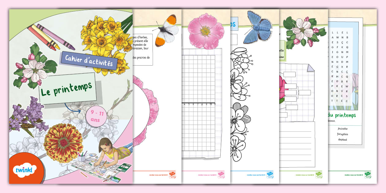 Cahier d'activités du printemps 9-11 ans (Teacher-Made)