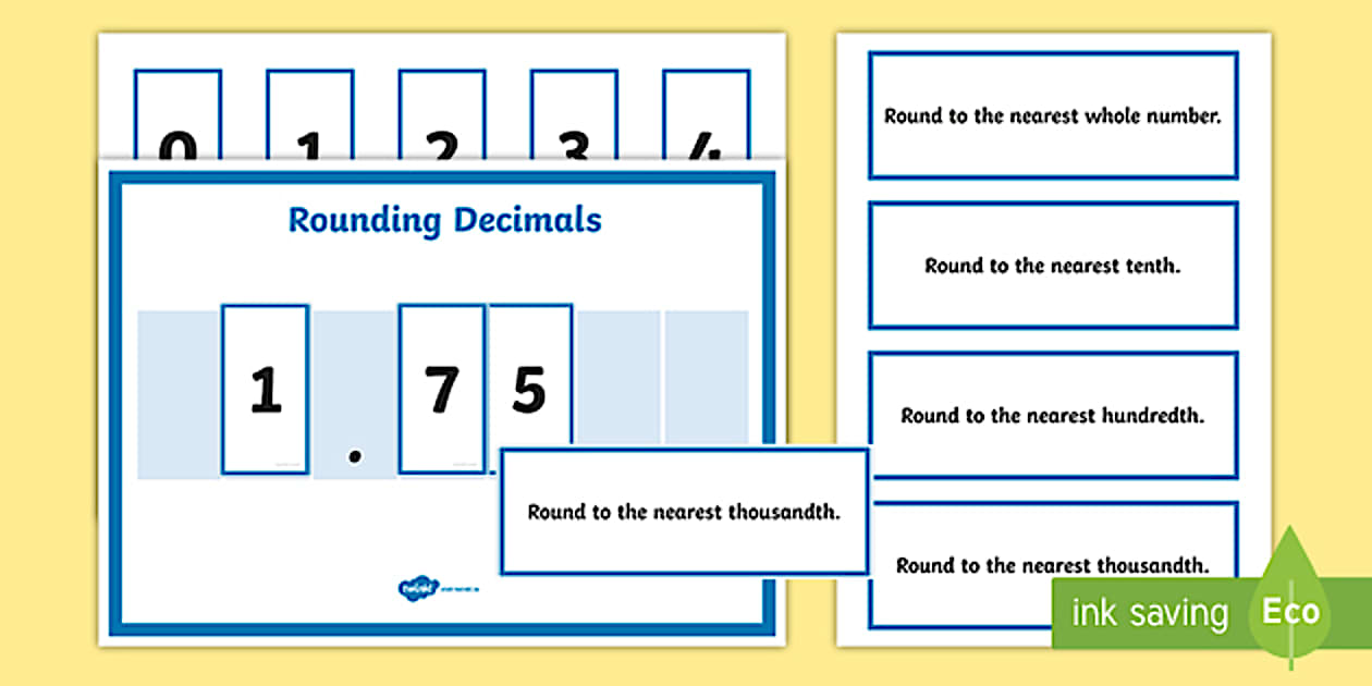 Rounding Decimals Activity - Twinkl