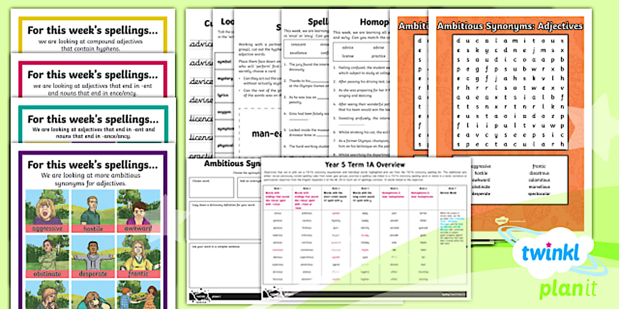 PlanIt Y6 Term 1A Bumper Spelling Pack (teacher made)