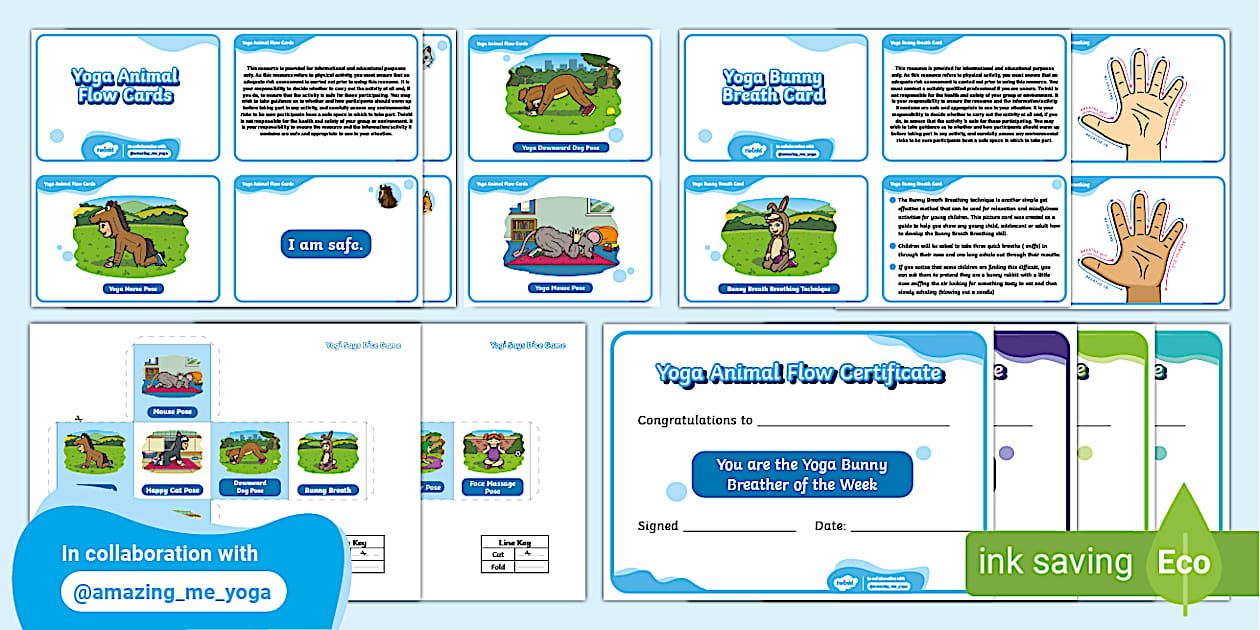 Yoga Animal Flow Pack | Early Years Ireland | Twinkl