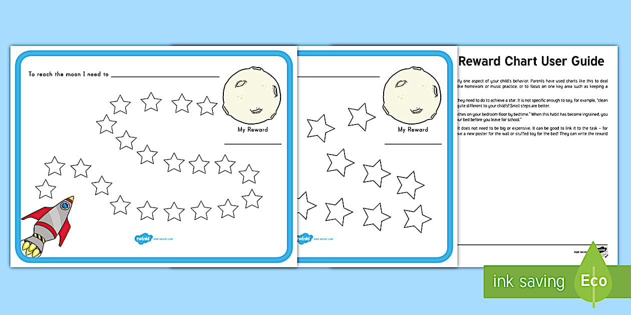 Reach for the Moon Behavior Chart and Adult Guidance