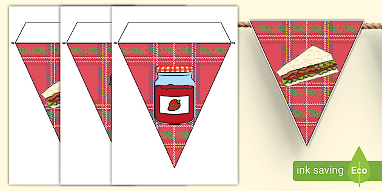 Printable Bunting of Picnic Food | Primary Resource | Twinkl