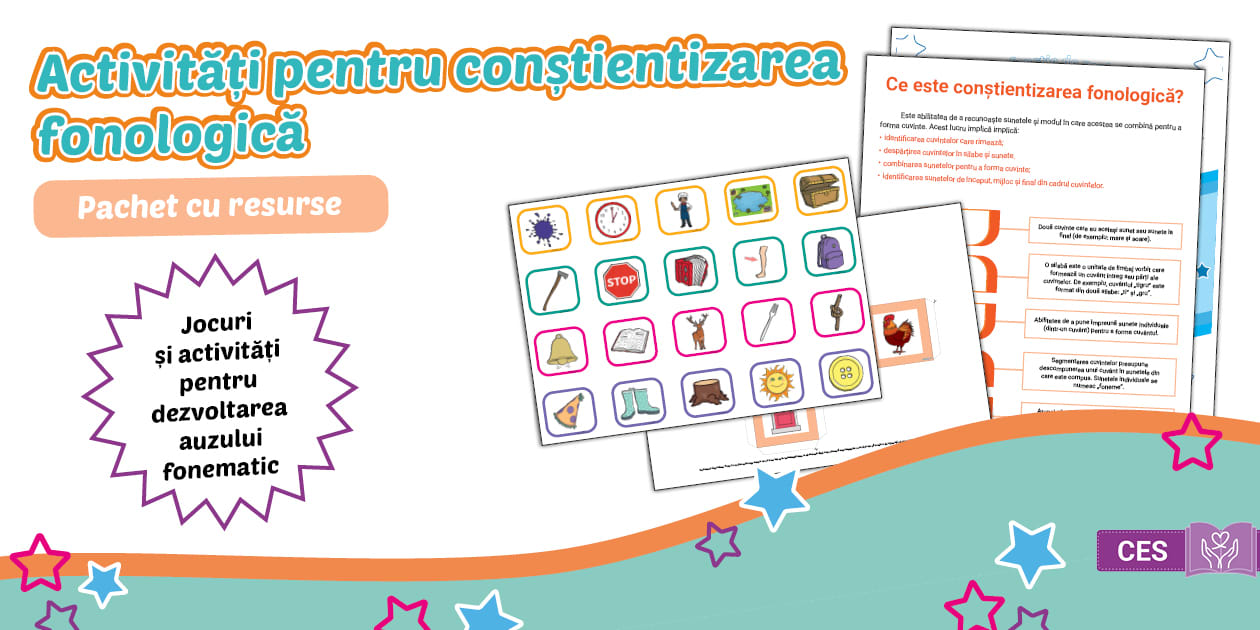 Activități pentru conștientizarea fonologică – Pachet