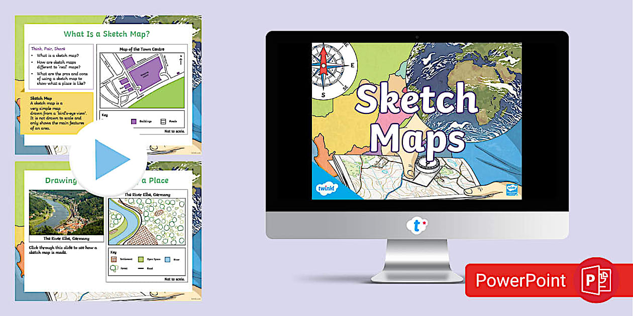 Drawing Sketch Maps PowerPoint | South Africa - Twinkl