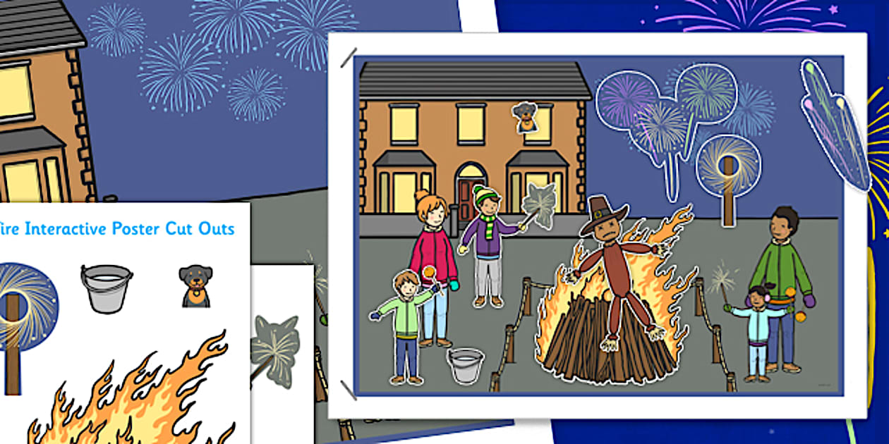 Bonfire Night Interactive Poster (Teacher-Made) - Twinkl