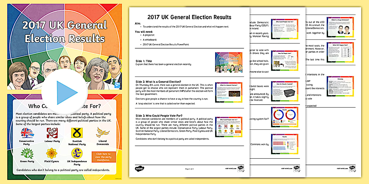 2017 UK General Election Results Assembly Pack