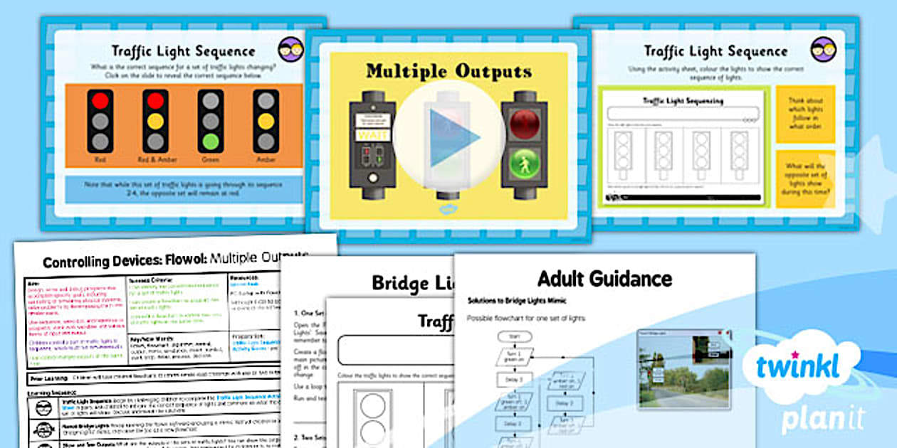 Computing: Controlling Devices Flowol: Multiple Outputs Year 5 Lesson ...