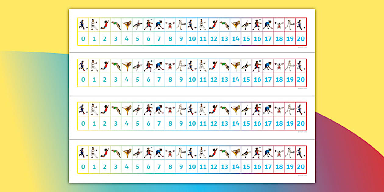 Number Track (1-20) (teacher made) - Twinkl