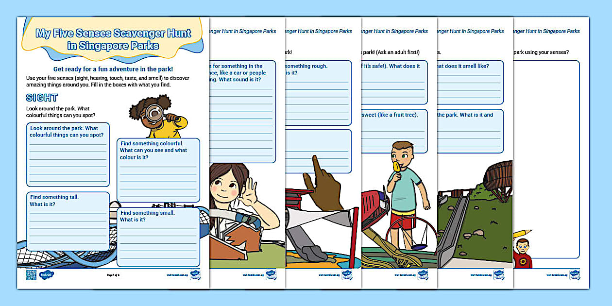 Five Senses Scavenger Hunt in Singapore Parks (Teacher-Made)