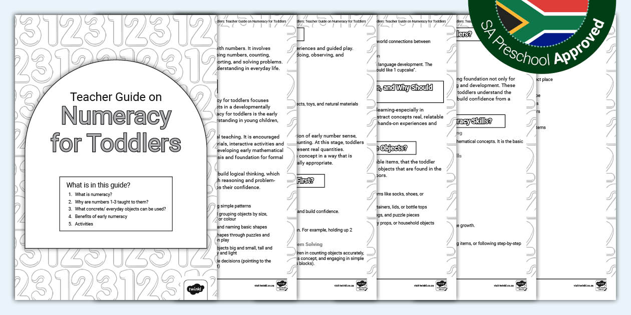 Toddlers: Teacher Guide on Numeracy for Toddlers - Twinkl