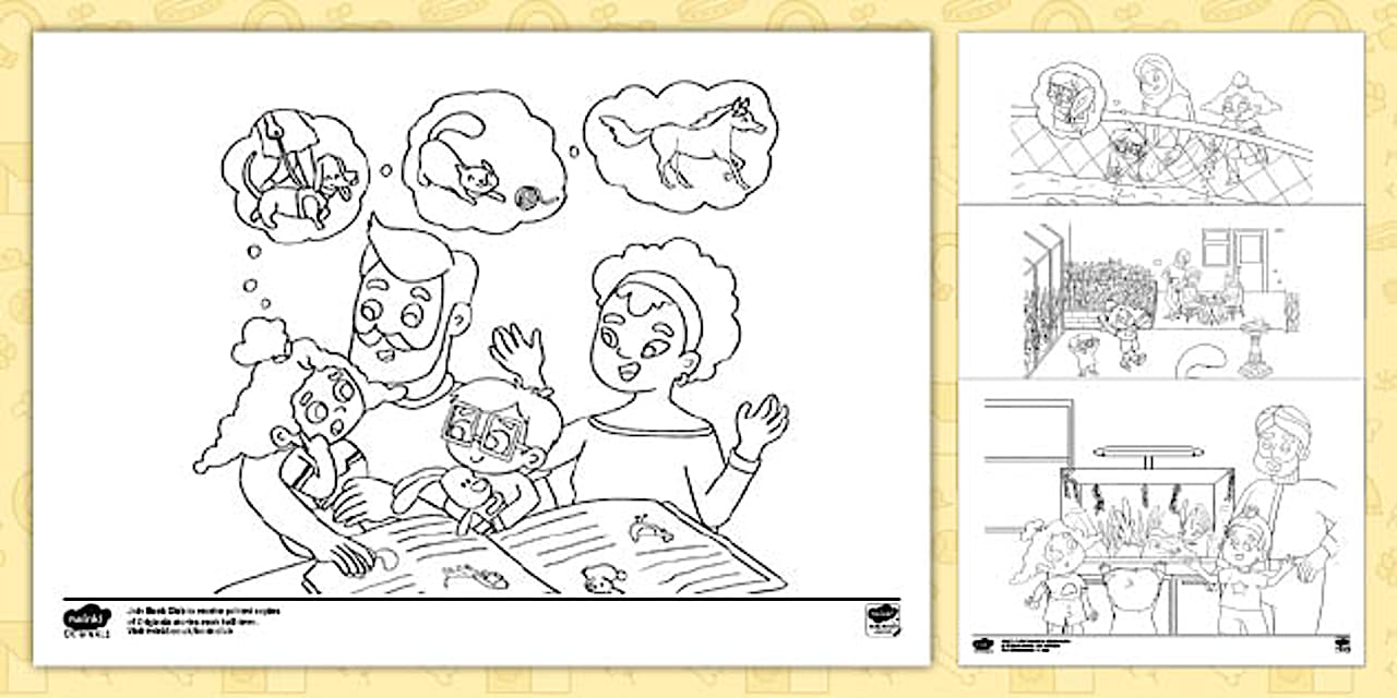 Asha's First Pet Colouring Pages (Teacher-Made) - Twinkl