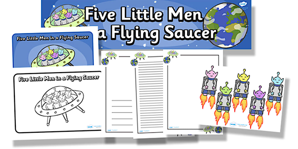 Five Little Men In a Flying Saucer Resource Pack - Twinkl