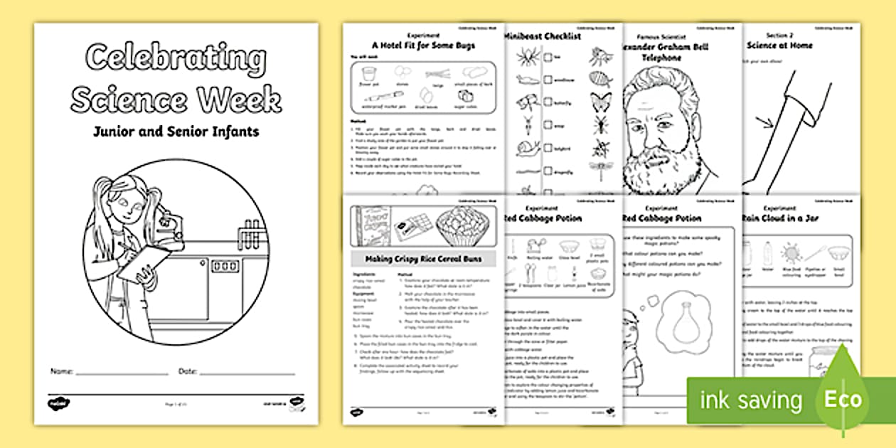 Science Week Junior Infants/Senior Infants Booklet | Twinkl