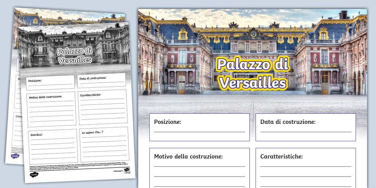 Modello di scheda informativa: Palazzo di Versailles