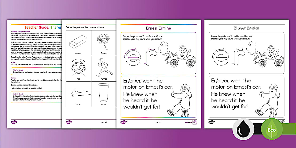 Twinkl Phonics er Worksheet | Twinkl Canada Phonics - Twinkl