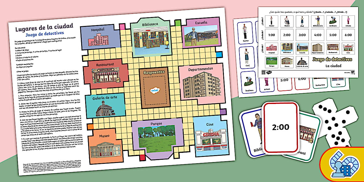 Juego de detectives: la ciudad (teacher made) - Twinkl