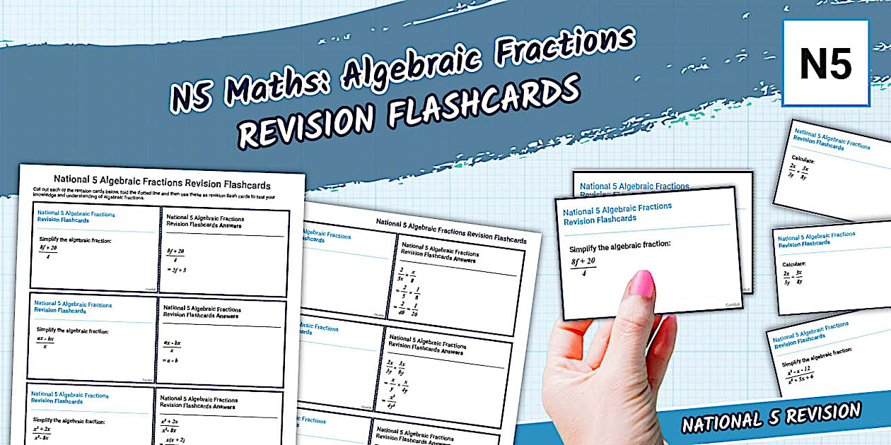 National 5 Algebraic Fractions Revision Flashcards