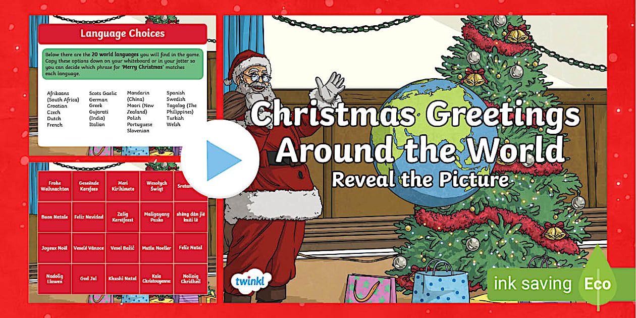 Christmas Greetings Around the World-Reveal the Picture