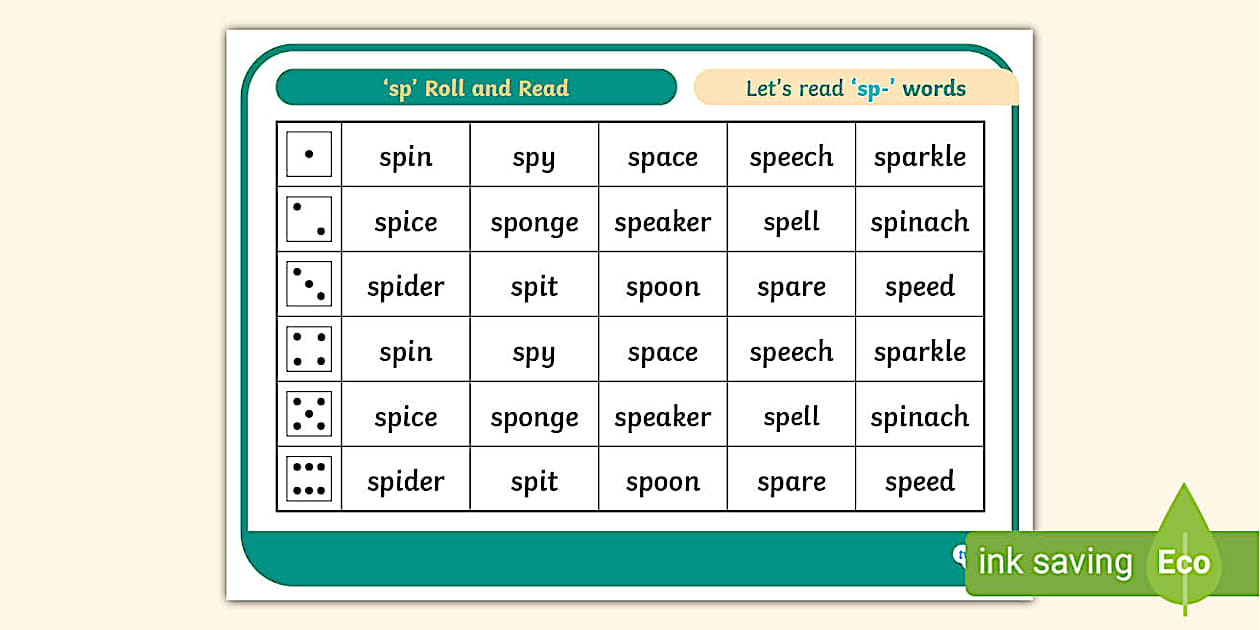'sp' Roll and Read Board Game (teacher made) - Twinkl