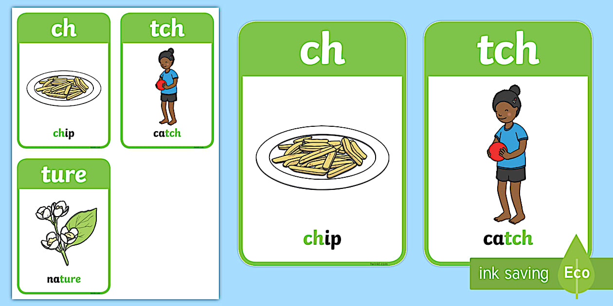 Cursive My 'Ch' Sound Family Flashcards - Twinkl