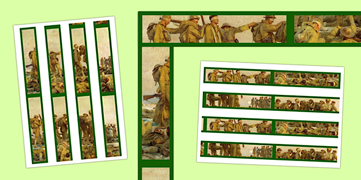 Poetry of World War One Display Border (teacher made)