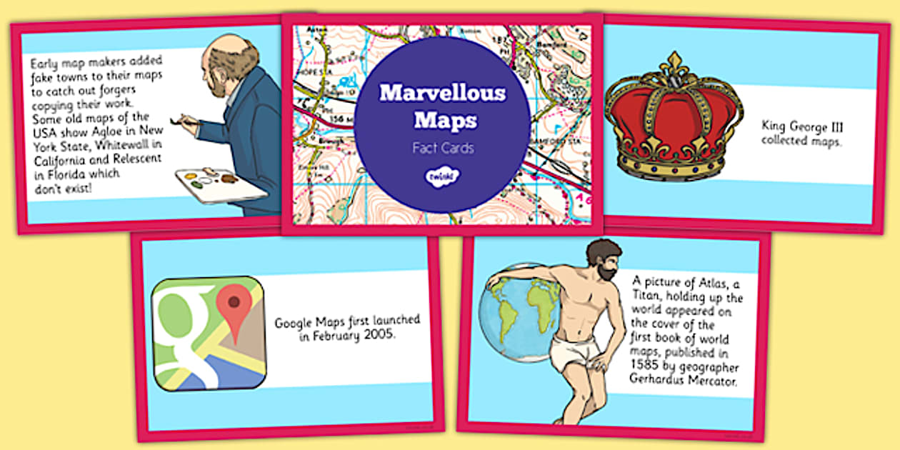 Marvellous Maps Fact Cards (teacher made) - Twinkl