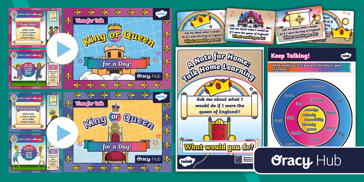 Whole-School Time for Talk Activity Pack 2: King or Queen for a Day!