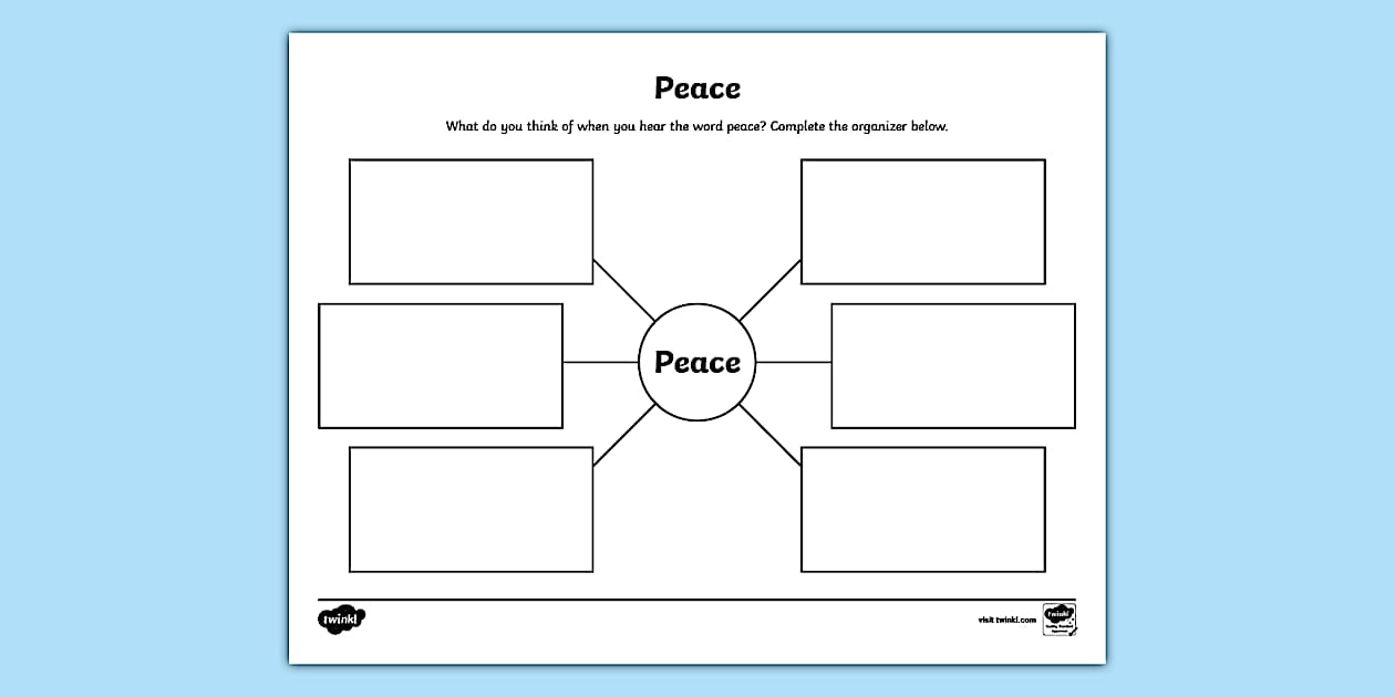 Peace Graphic Organizer for 3rd-5th Grade (teacher made)
