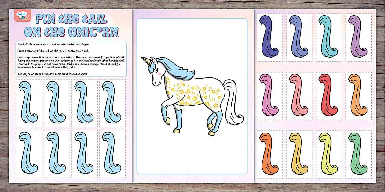Pin the Tail on the Unicorn Party Game | Twinkl Party