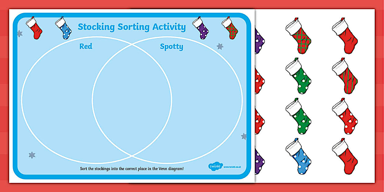 Venn Diagram Christmas Sorting Activity (teacher made)