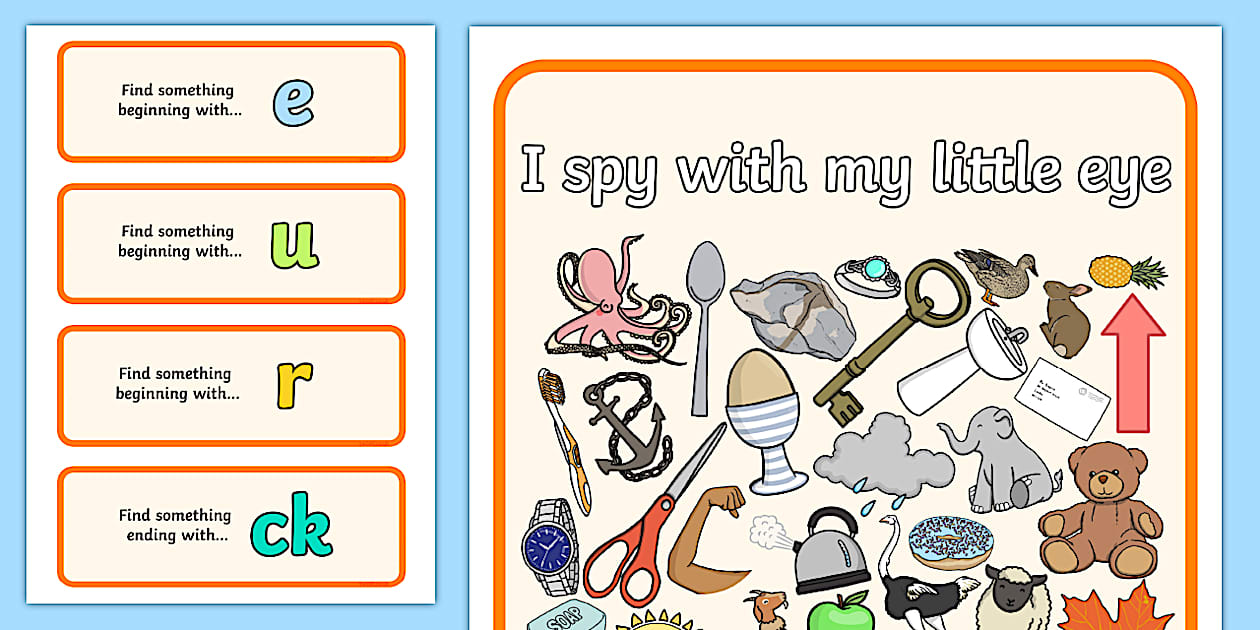 Phonics I Spy - Set 4 - ESL Phonics Game (teacher made)