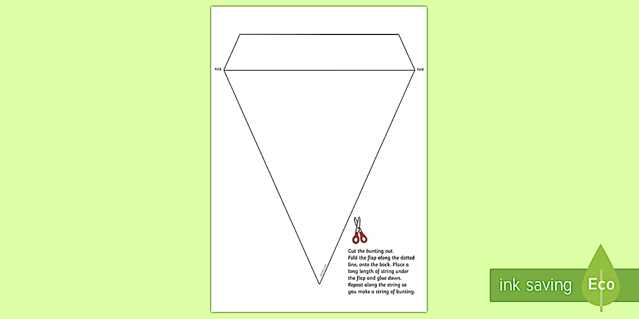 Editable Blank Bunting Template (teacher made) - Twinkl