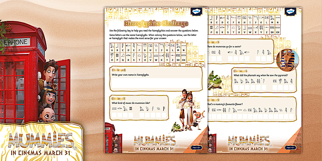 FREE! - Mummies: Hieroglyphics Challenge [Ages 7-11]