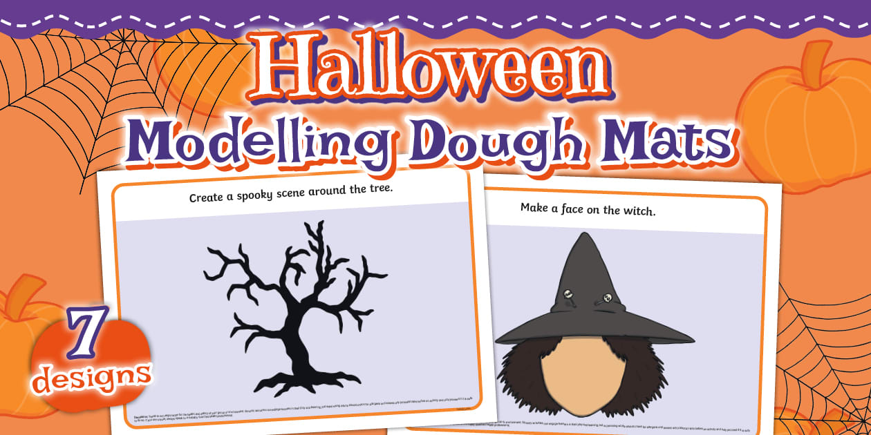 Twinkl EYLF Halloween Modelling-Dough Mats | Halloween