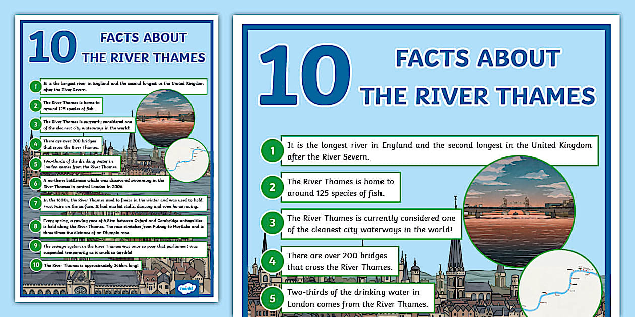 10 Facts about the River Thames Display Poster - Twinkl