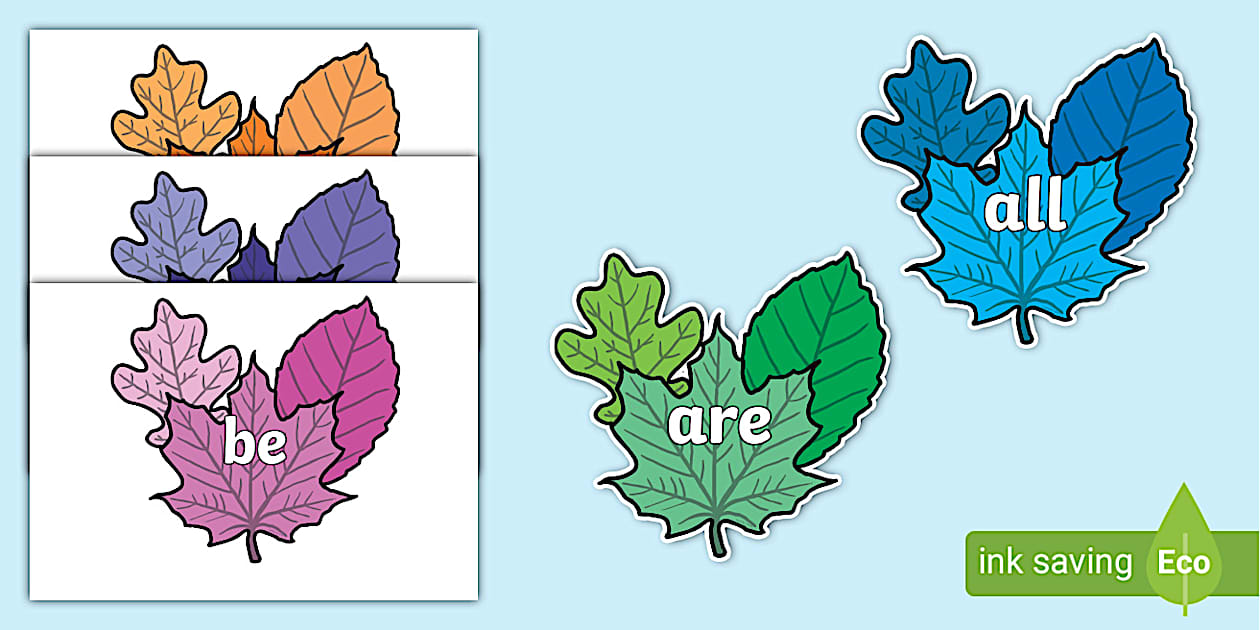Tricky Words on Autumn Leaves (Multicolour) (Teacher-Made)