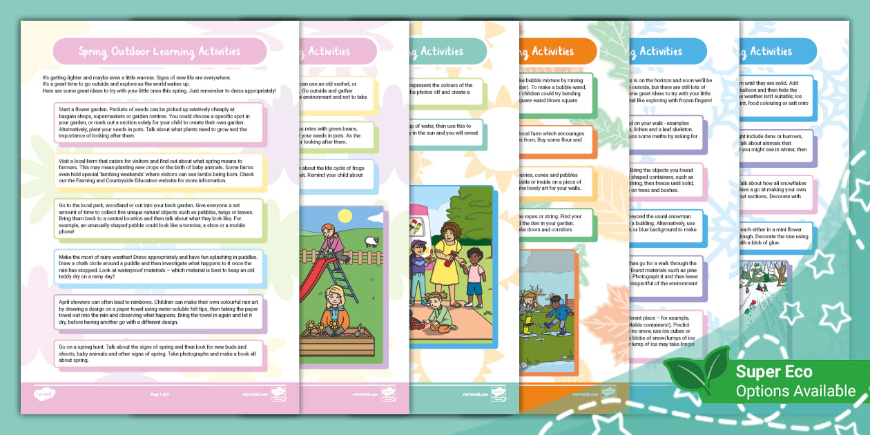 Outdoor Learning for the Four Seasons Activity Pack - Twinkl